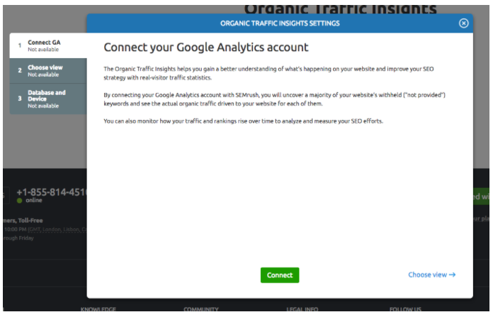 Google Analytics and Search Console with SEMrush - Getting Started ...
